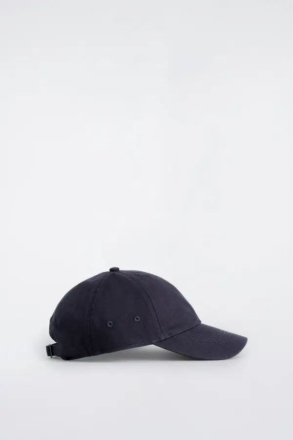 Cos Cotton Baseball Cap - Navy