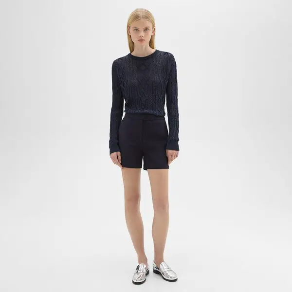 Theory Waist Tab Short - Dark Navy
