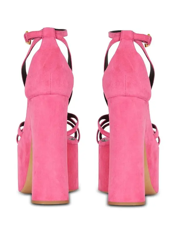 Balmain Cam 160mm Suede Platform Sandals