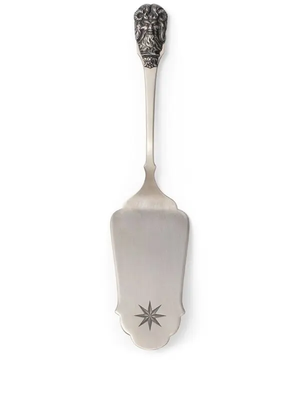 Gucci Engraved-motif Single Cake Server - Silver