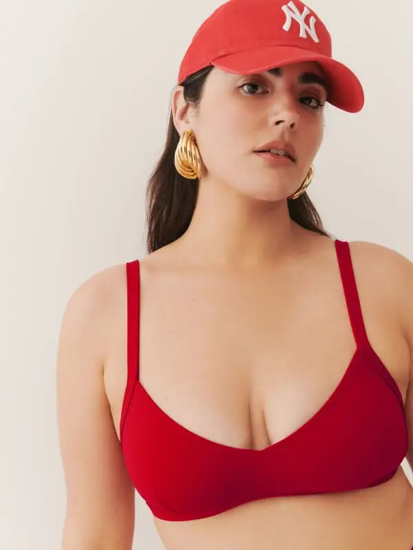 REFORMATION Soleil Bikini Top - Red