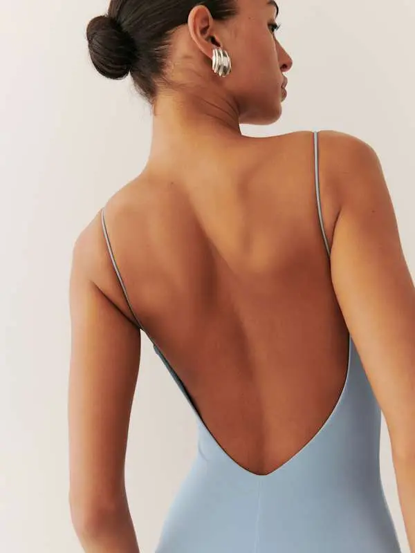 REFORMATION Rio One-piece Swimsuit - Blue