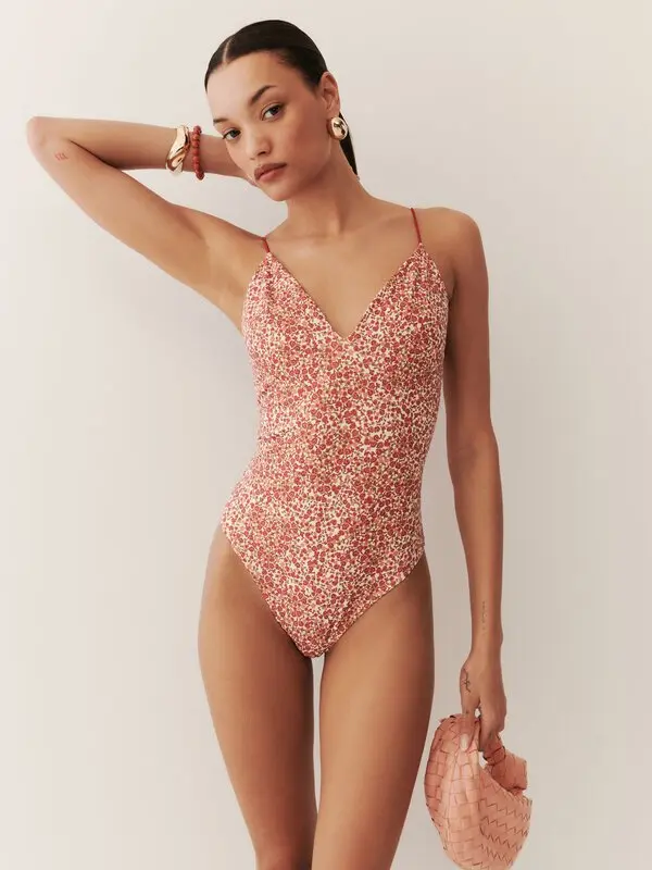 REFORMATION Rio One-piece Swimsuit - La Vie En Rose