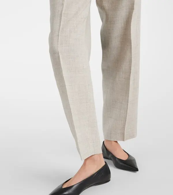 TOTEME Pleated Tailored Straight Pants