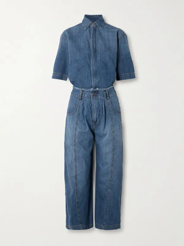 RIVET UTILITY New Yorker Denim Jumpsuit - Blue