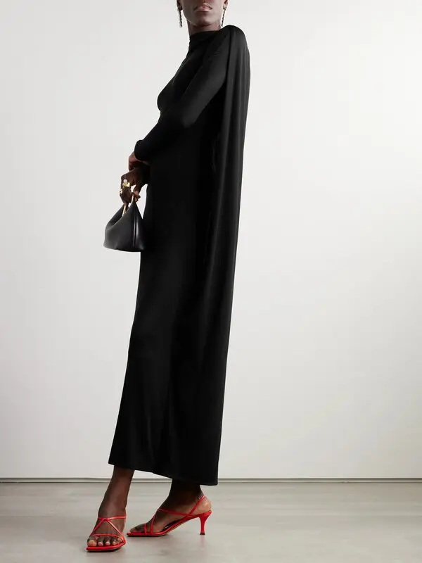 Jacquemus Joya Cape-effect Maxi Dress