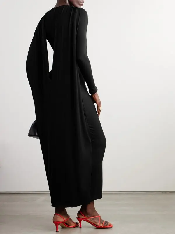 Jacquemus Joya Cape-effect Maxi Dress