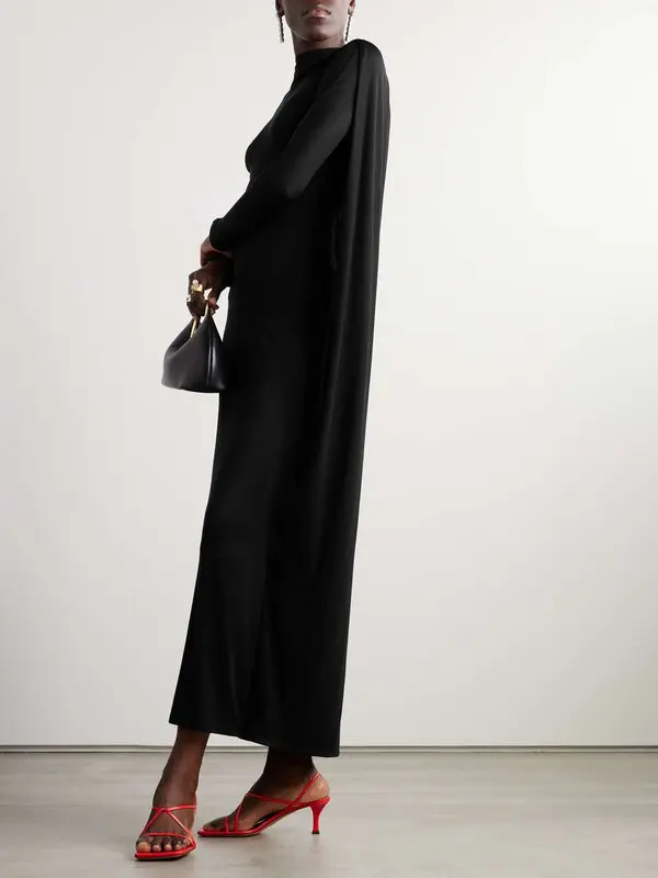 Jacquemus Joya Cape-effect Maxi Dress