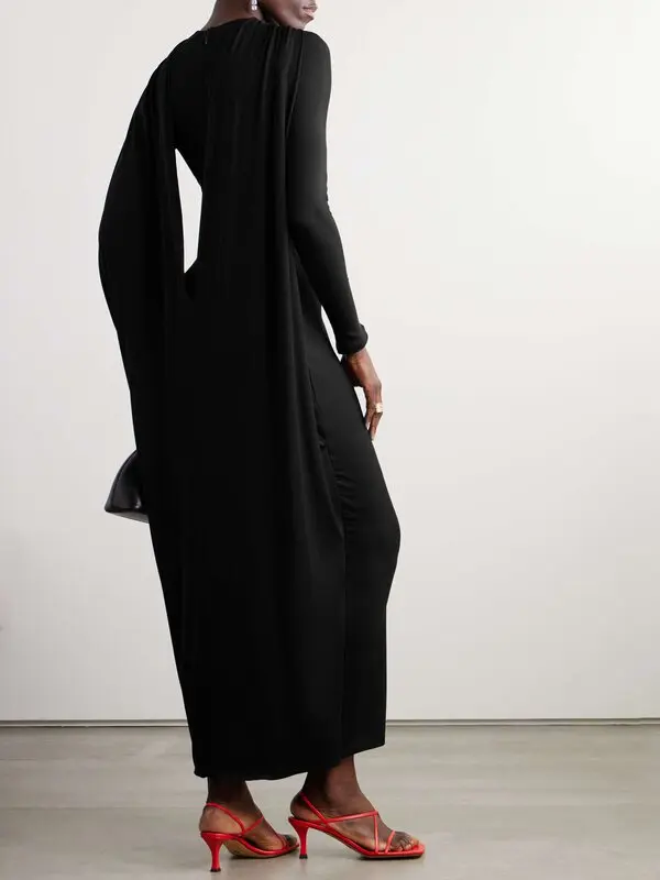 Jacquemus Joya Cape-effect Maxi Dress