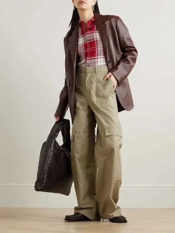 Loewe Cropped Checked Polo Shirt