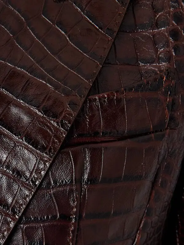 TOM FORD Croc-effect Leather Blazer