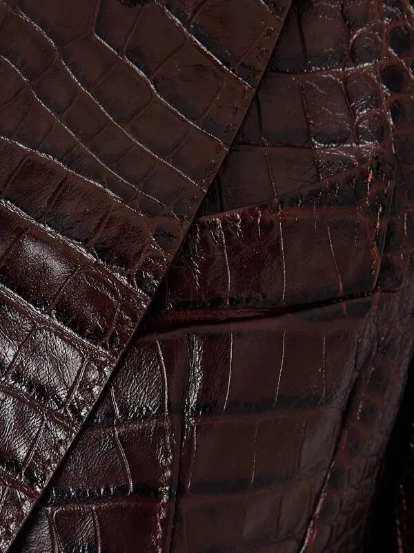 TOM FORD Croc-effect Leather Blazer