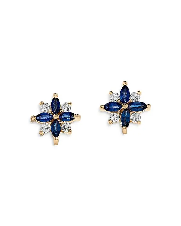 Bloomingdale'S Flower Stud Earrings - Blue