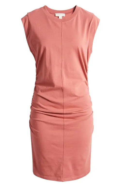 treasure and bond ruched dress Treasure & Bond Dresses | Treasure & Bond Tan Beige Side Ruched Bodycon Midi Dress Size Medium | Color: Cream/Tan | Size: M