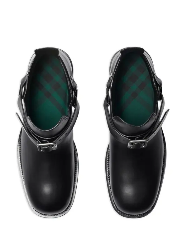 【BURBERRY】MENS SADDLE LOW BOOTS 43 Burberry Saddle Low Black Mens Burberry