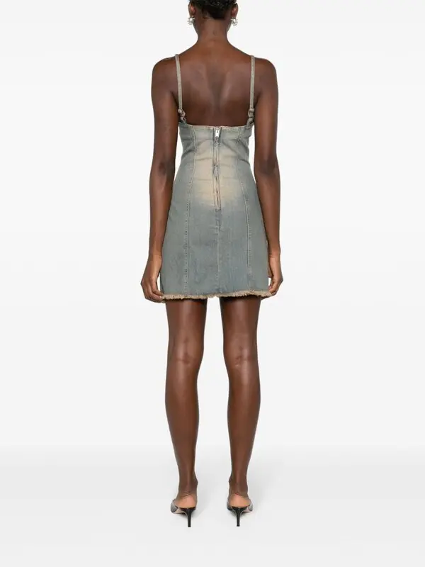 MISBHV Lara Lace-up Denim Dress