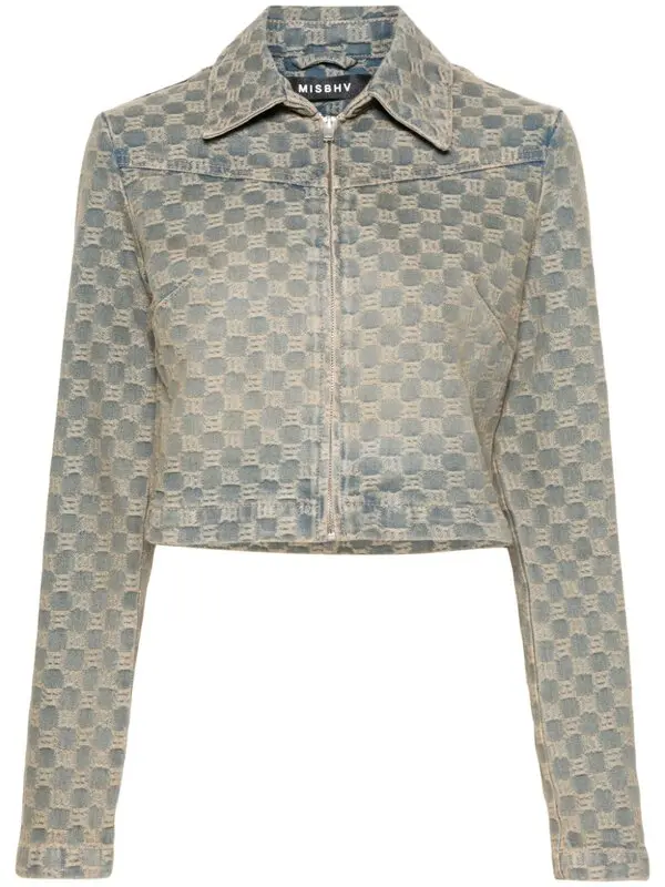 MISBHV Monogram Jacquard Denim Jacket - Blue