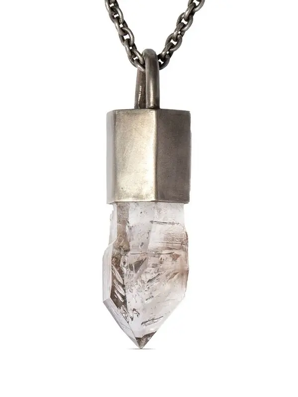 PARTS OF FOUR Talisman Specimen Quartz Pendant Necklace - Silver