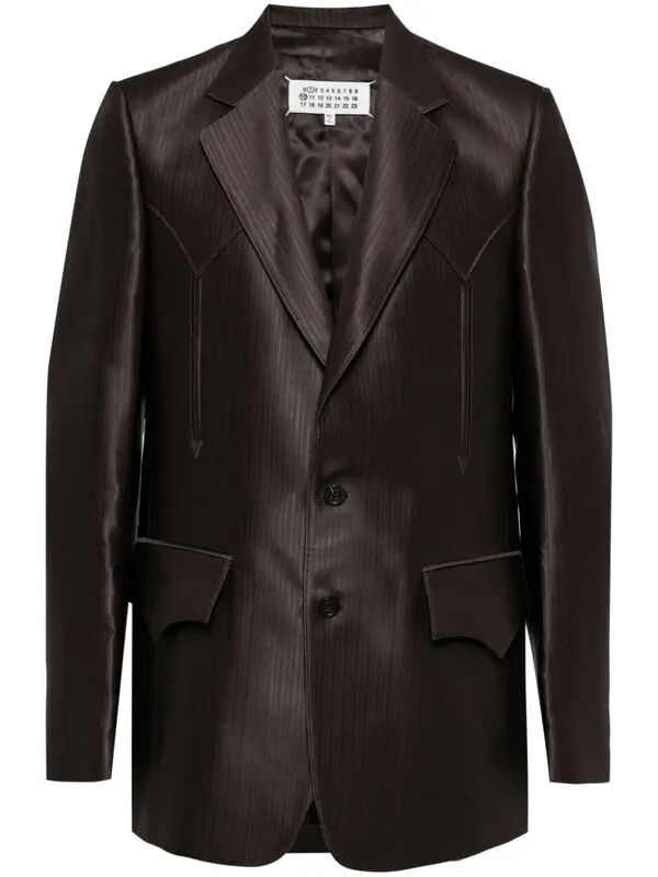 MAISON MARGIELA Striped Single-breasted Blazer