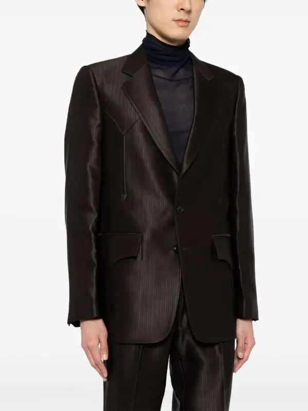 MAISON MARGIELA Striped Single-breasted Blazer