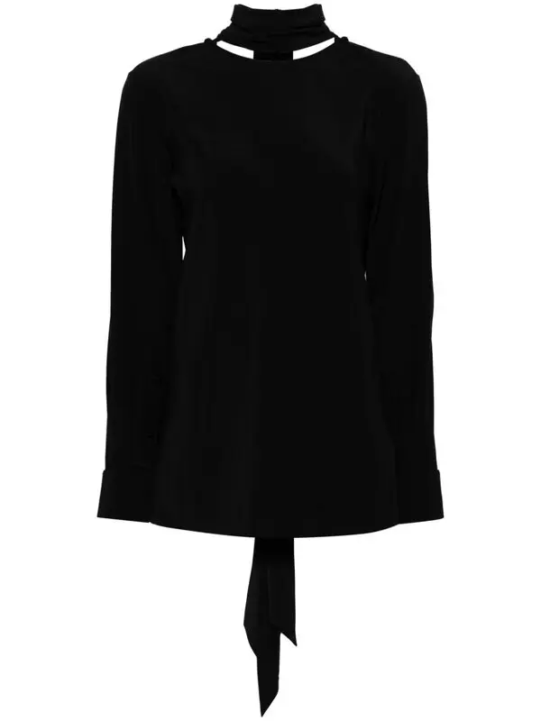 Helmut Lang Detachable-scarf Silk Blouse
