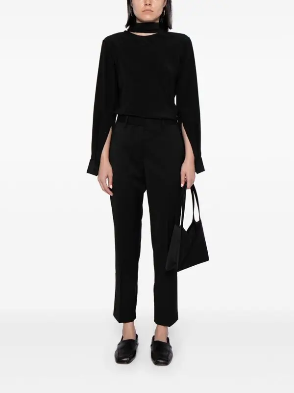 Helmut Lang Detachable-scarf Silk Blouse