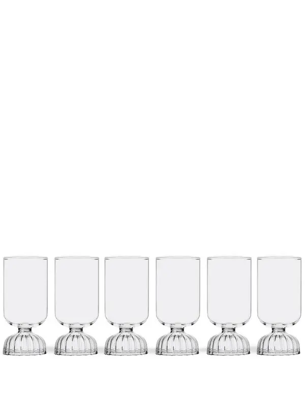 ICHENDORF MILANO Tutu Faceted Shot Glasses - White