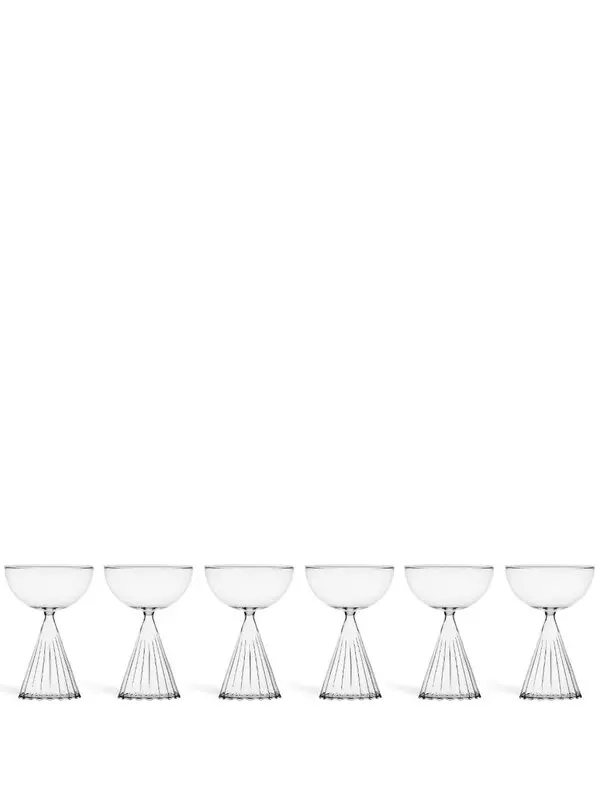 ICHENDORF MILANO Tutu Faceted Champagne Glasses - White
