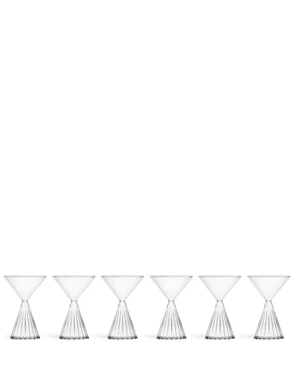 ICHENDORF MILANO Tutu Faceted Martini Glasses - White