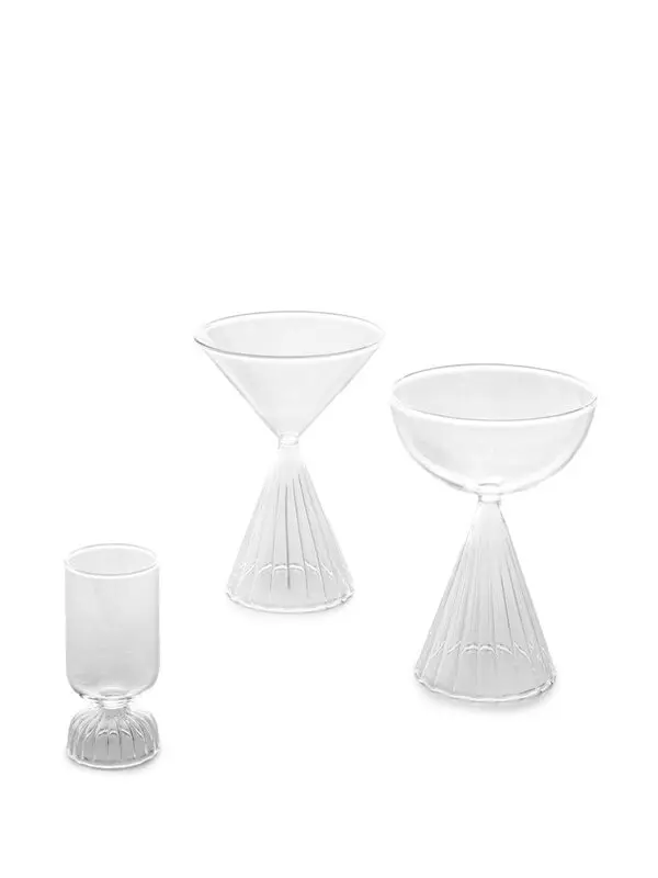 ICHENDORF MILANO Tutu Faceted Martini Glasses - White
