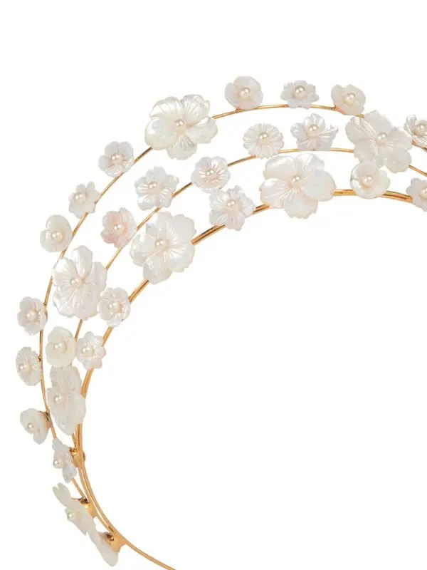 JENNIFER BEHR Jenette Floral-appliqué Crown