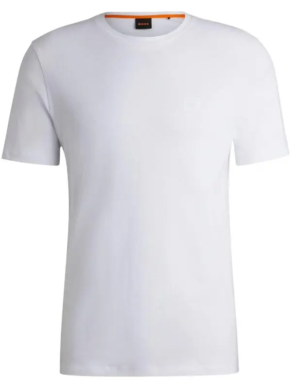 BOSS Logo-embroidered T-shirt - White