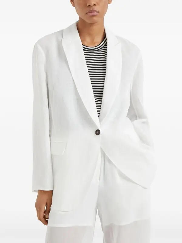 Brunello Cucinelli Single-breasted Cotton Blazer