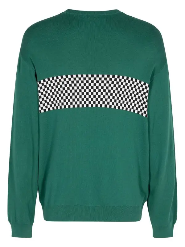 Supreme Checkered Panel Crew-neck Sweatshirt