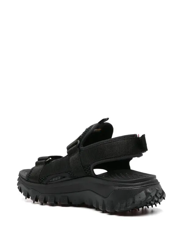 Moncler Vela Logo-patch Sandals - Black
