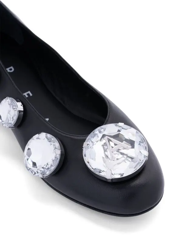 AREA Crystal-embellished Ballerina Shoes
