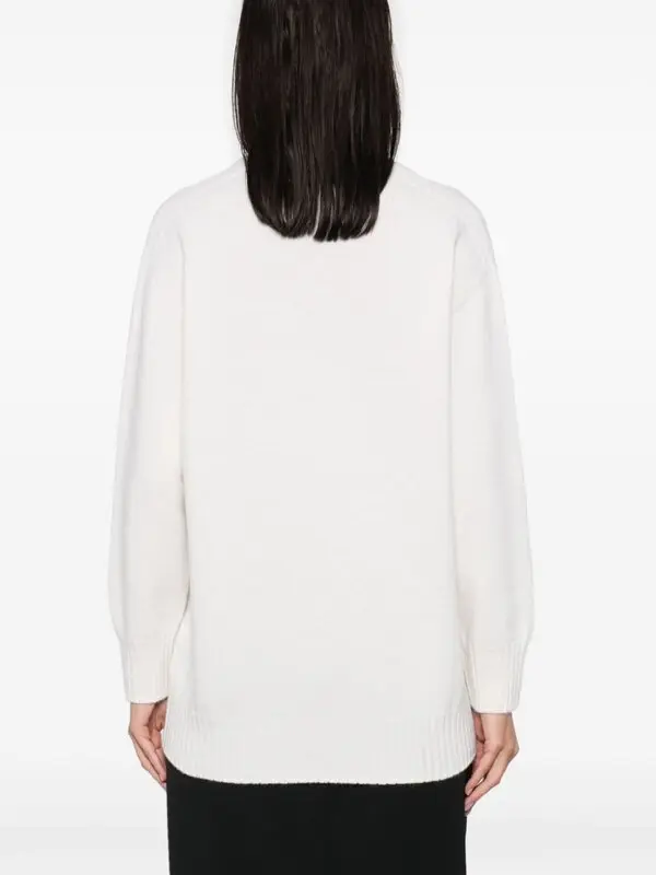 MODES V-neck Fine-knit Jumper - Neutrals