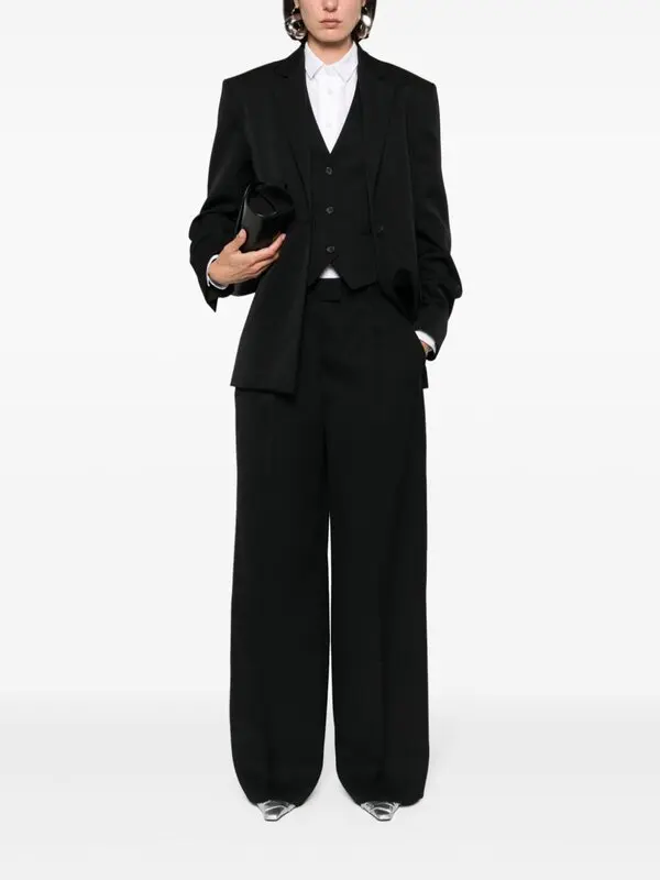 MODES Wool Gabardine Gilet - Black