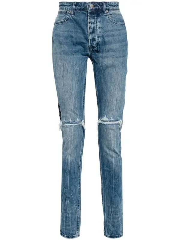 Ksubi Distressed Straight-leg Jeans
