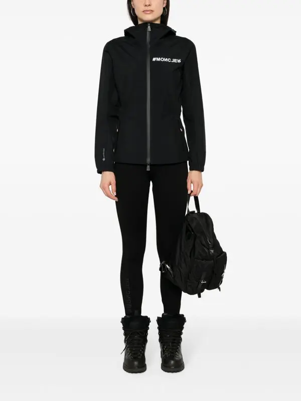 Moncler Rubberised-logo Performance Leggings