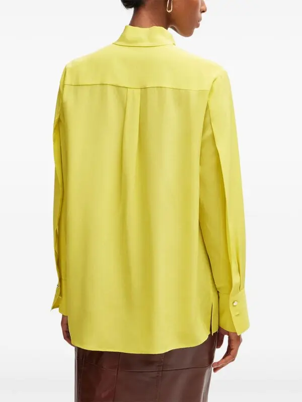 BOSS Slit-sleeved Silk Blouse