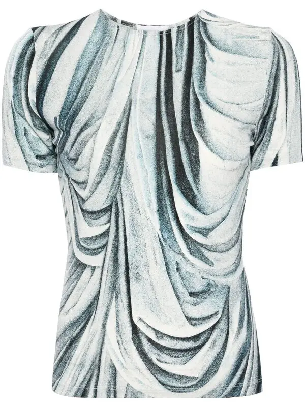 Rabanne Statue-print Crew-neck T-shirt