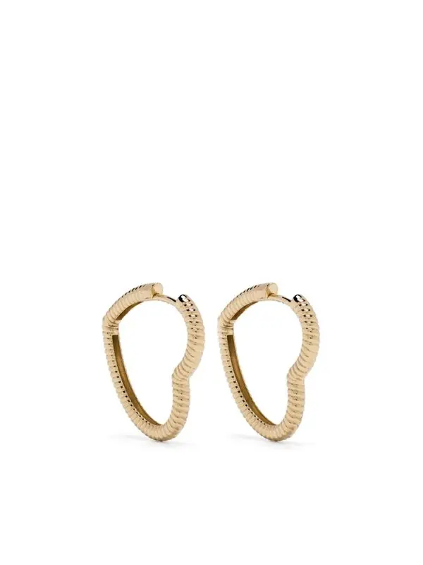 Yvonne Léon Coeur Heart Hoop Earrings - Gold