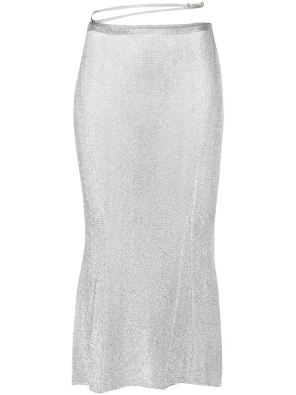 Jacquemus Le Brilho Lurex Midi Skirt