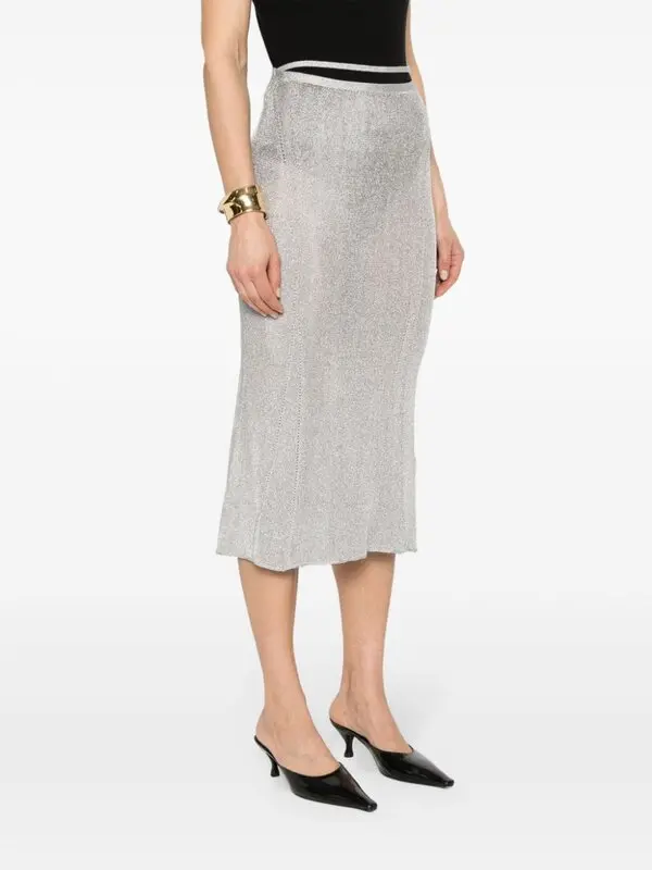 Jacquemus Le Brilho Lurex Midi Skirt