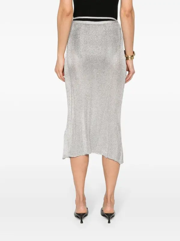 Jacquemus Le Brilho Lurex Midi Skirt