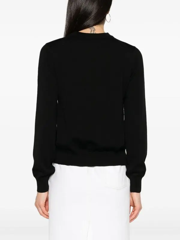 Maison Kitsuné Fox Appliqué Jumper - Black