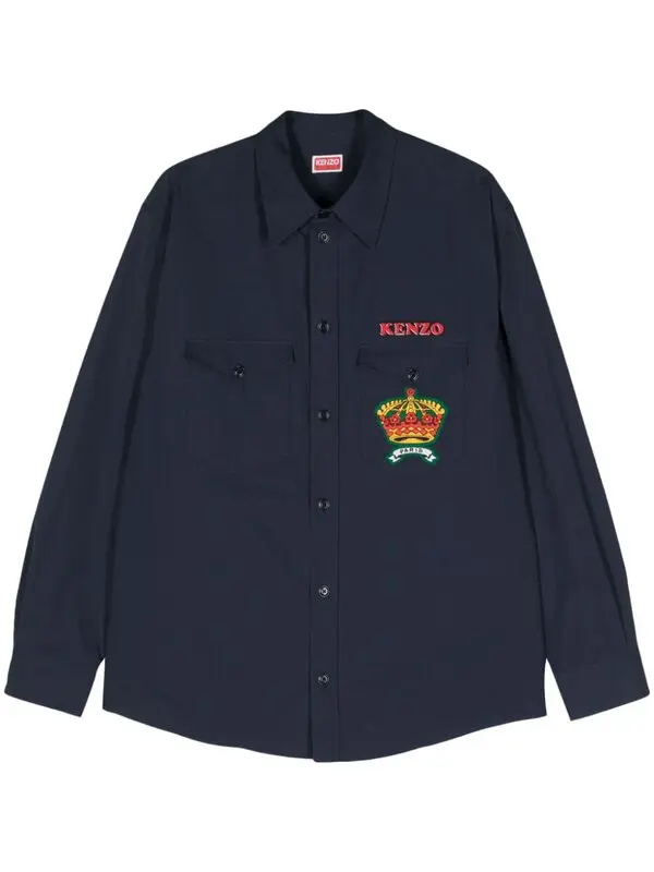 Kenzo Logo-appliqué Cotton Shirt