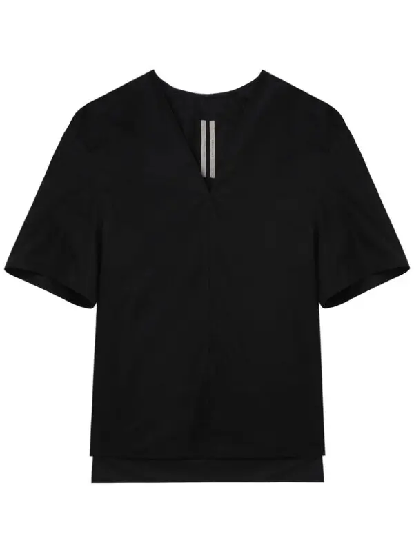 Rick Owens V-neck T-shirt - Black