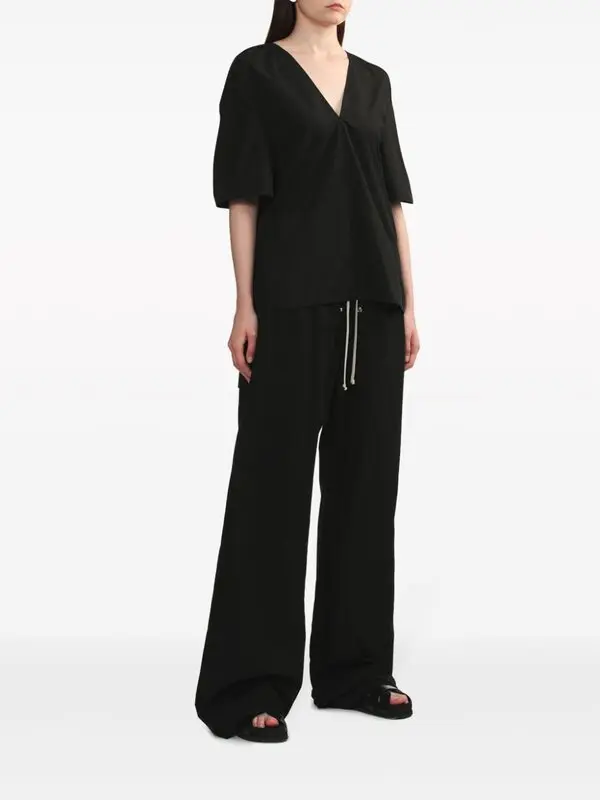 Rick Owens V-neck T-shirt - Black